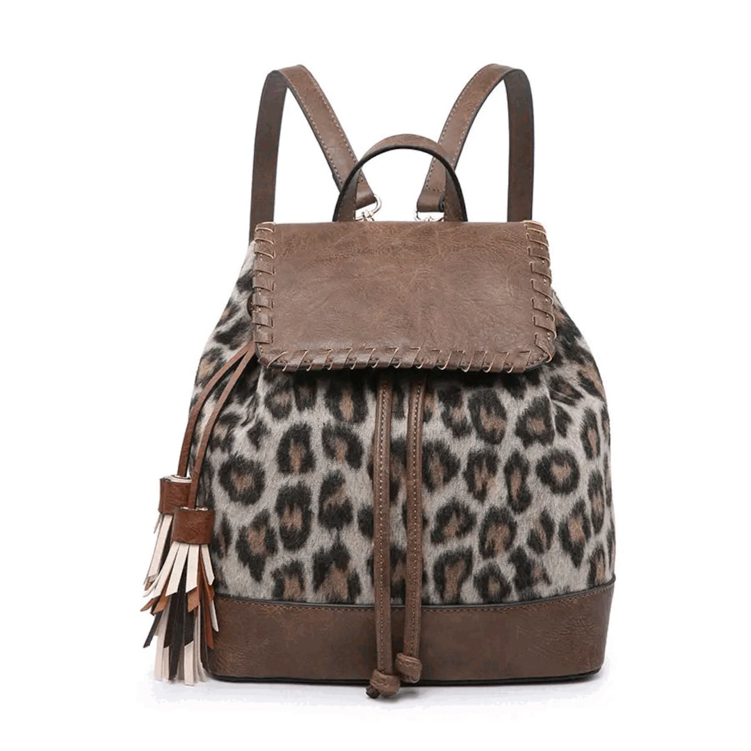 Southwest Cheetah Backpack-aztec Satchel-cheetah Backpack With - Etsy