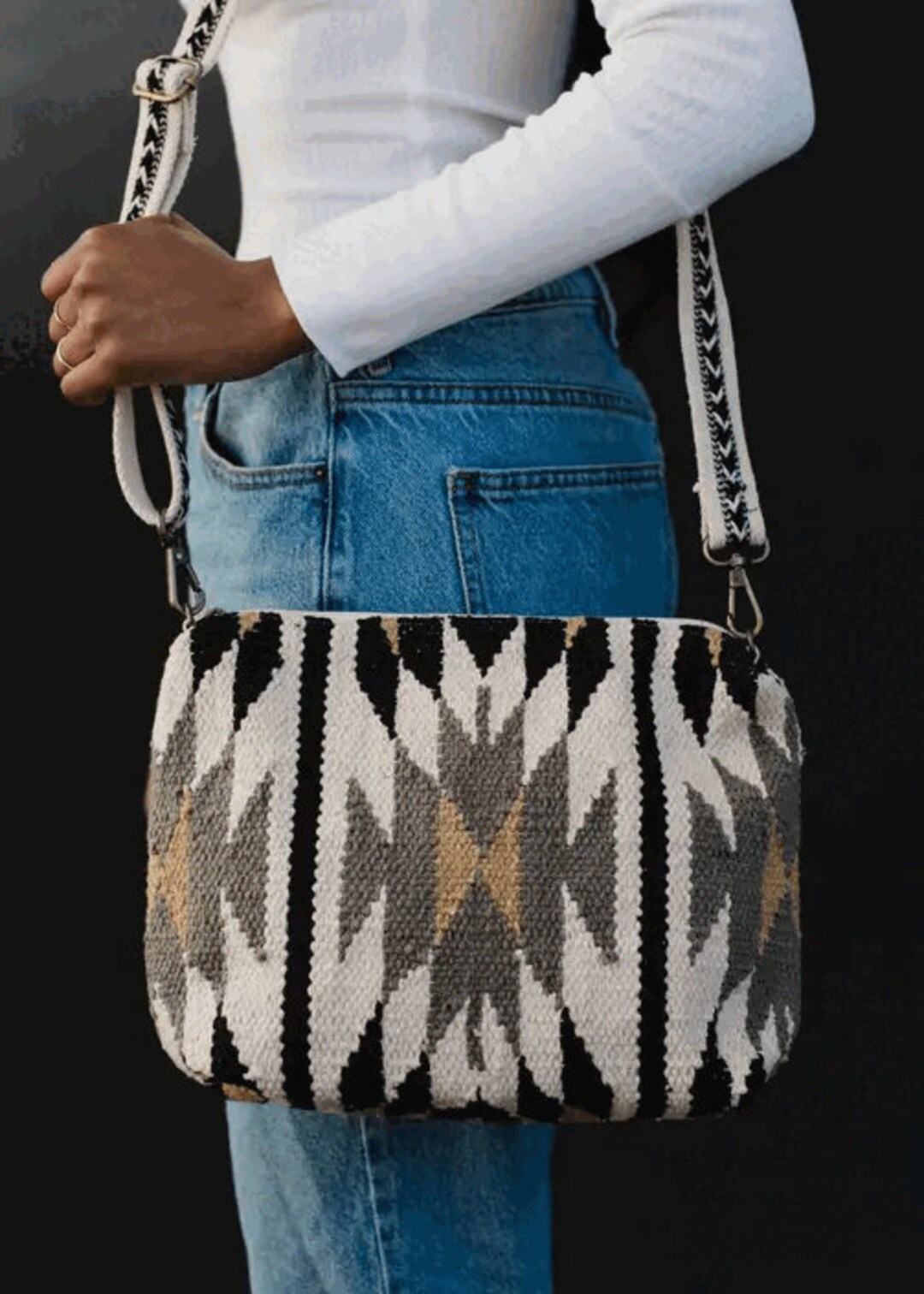 Southwest Aztec Crossbody Bag-southwest Cotton Shoulder Bag-western ...