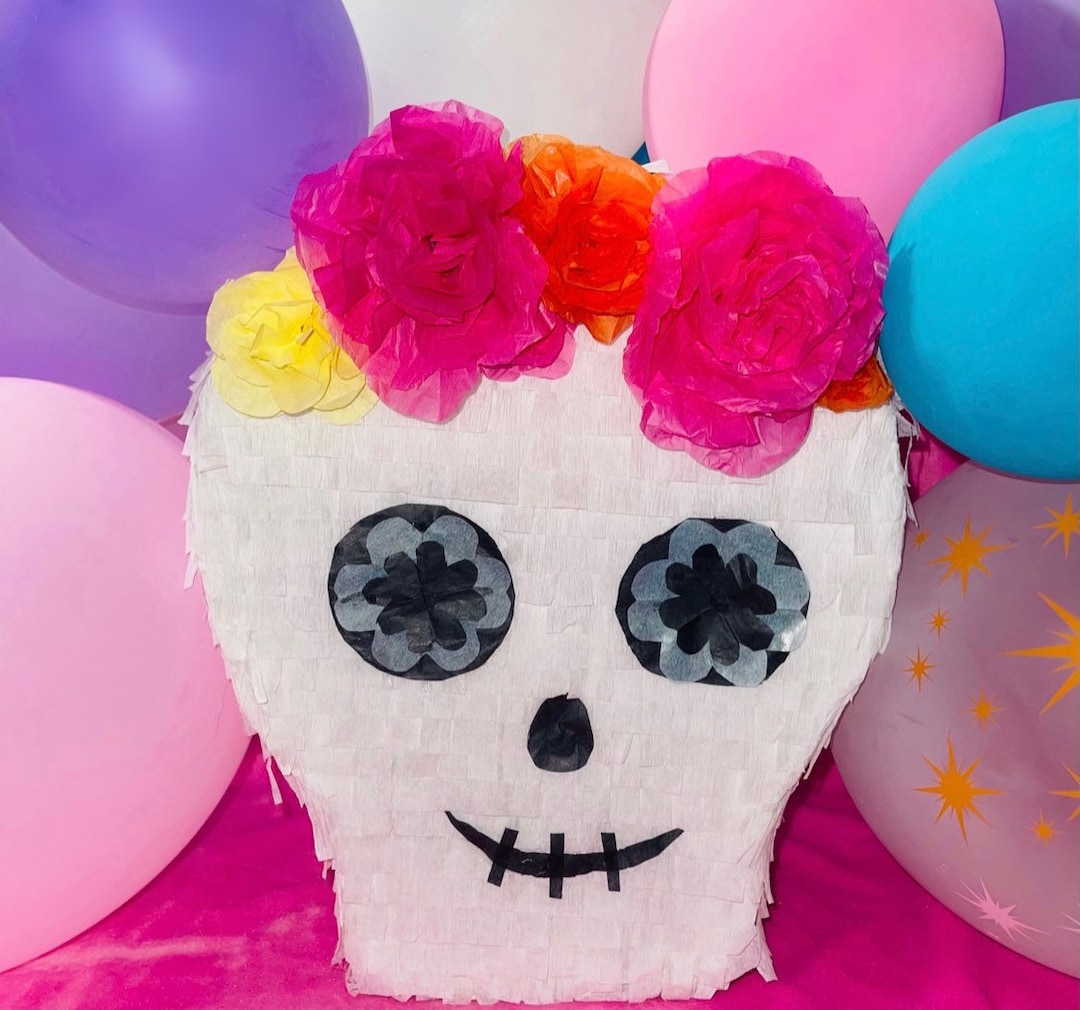 Skeleton Sugar Skull Pinata, Piñata, Cinco De Mayo, Fiesta Birthday ...
