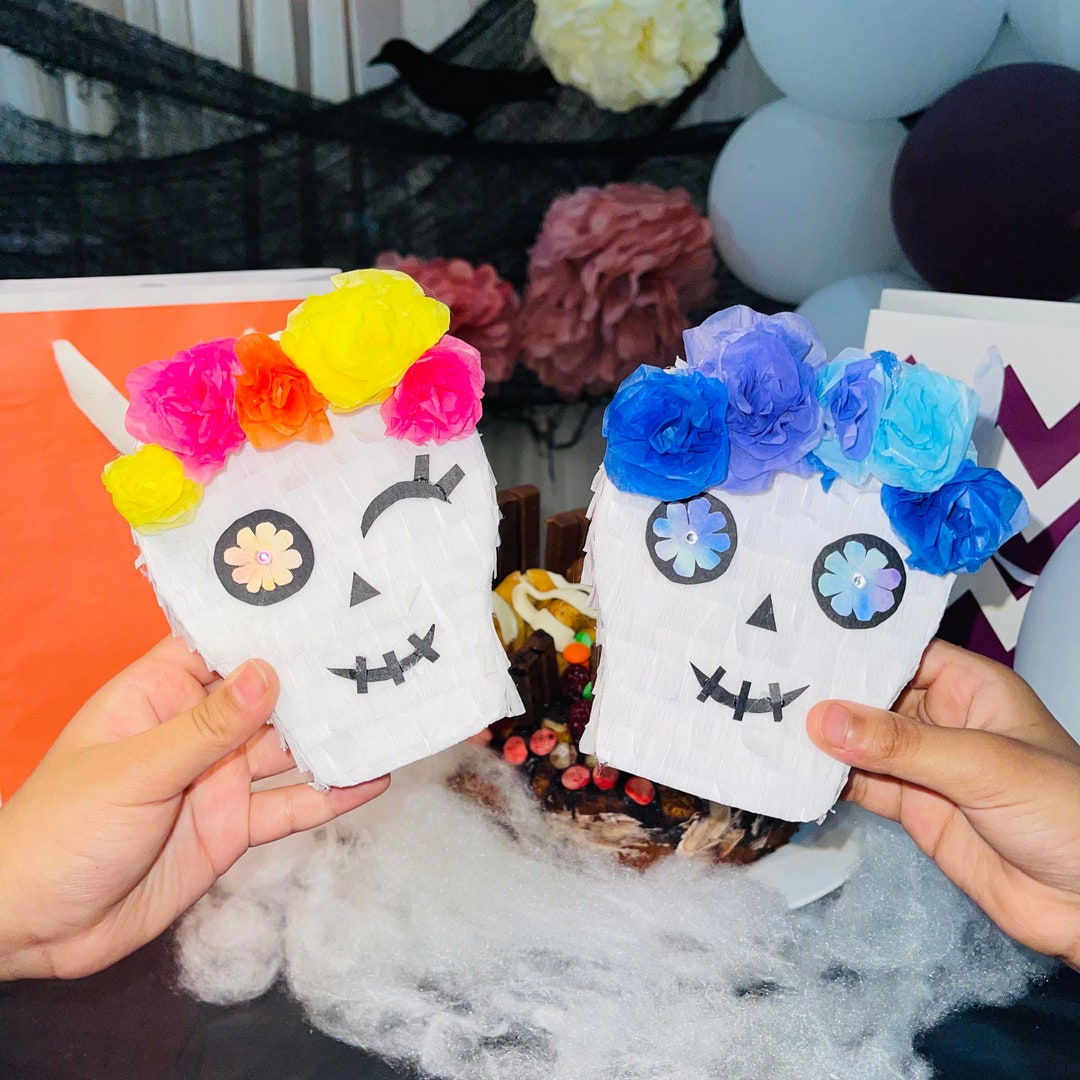Mini Sugar Skull Pinata, Skeleton Pinata, Mini Pinata, Halloween Party ...