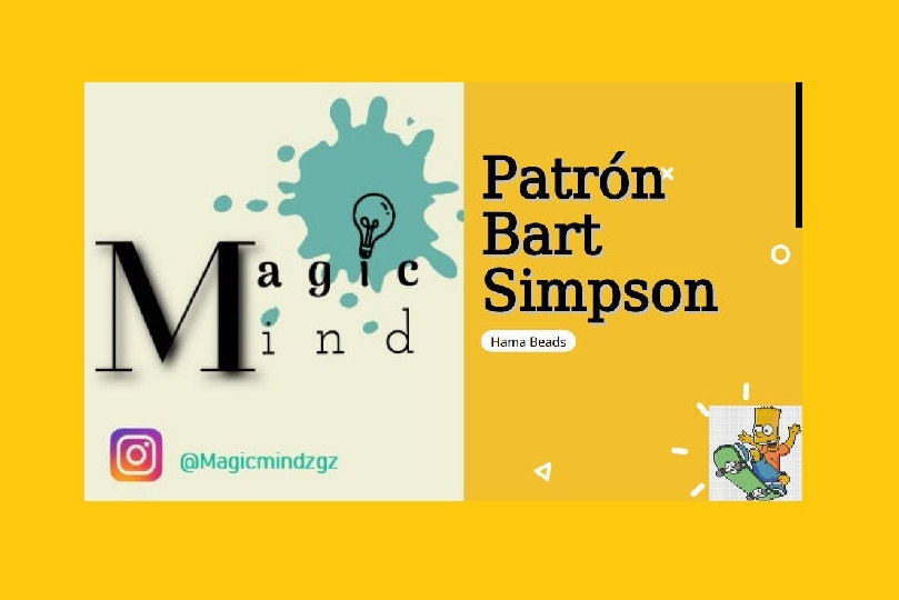 Patrón Bart Simpson Descargable PDF para Hama Beads. Fuse beads - Etsy ...