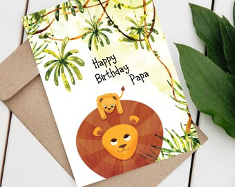 Happy Birthday Papa Printable Card - Etsy