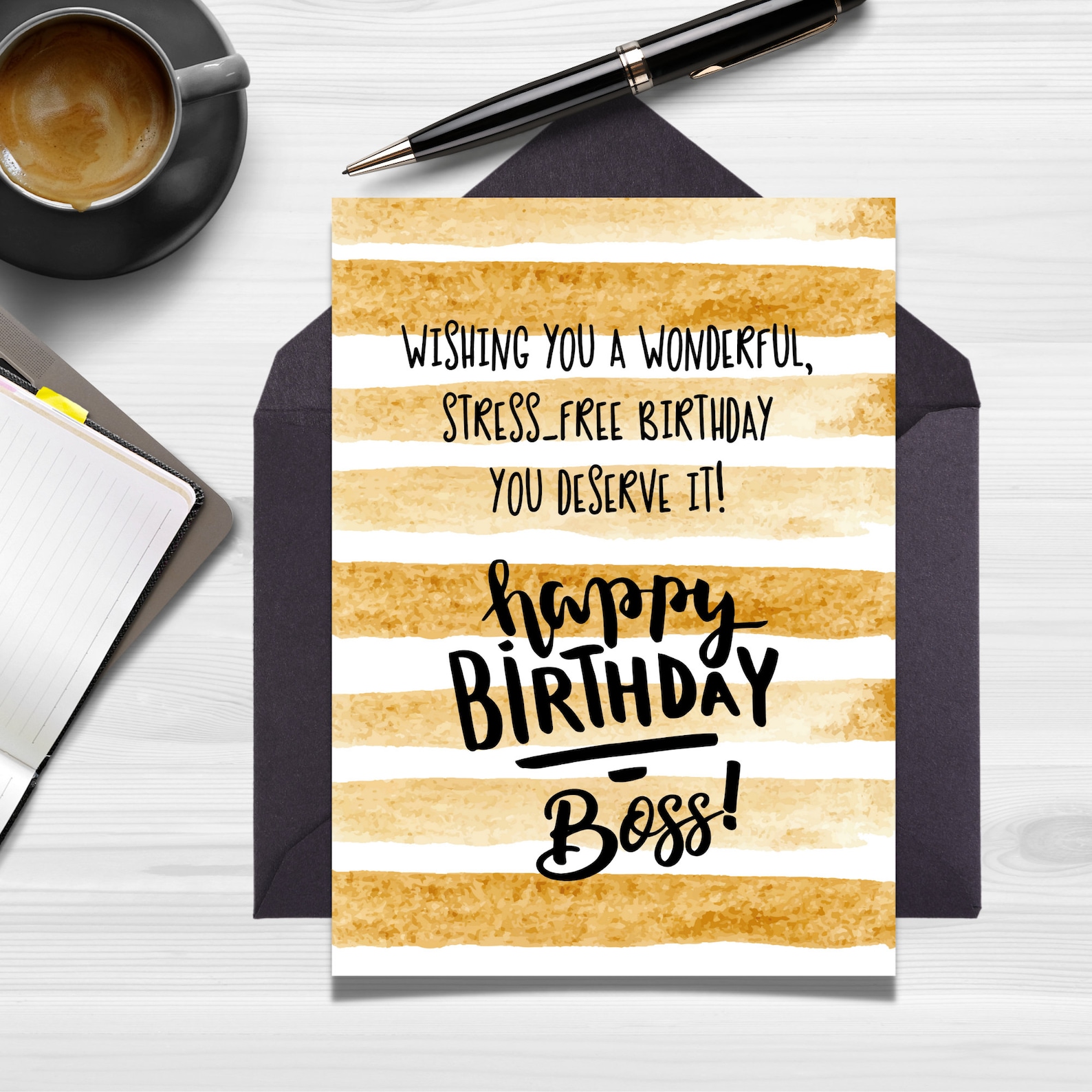 Printable Happy Birthday Boss Card Greeting Card Instant - Etsy