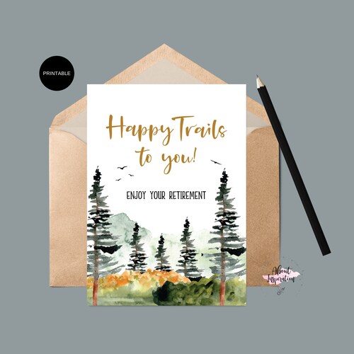 Happy Trails Retirement Card - Etsy