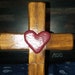 Smooth Wooden Cross on Stand With Heart - Etsy
