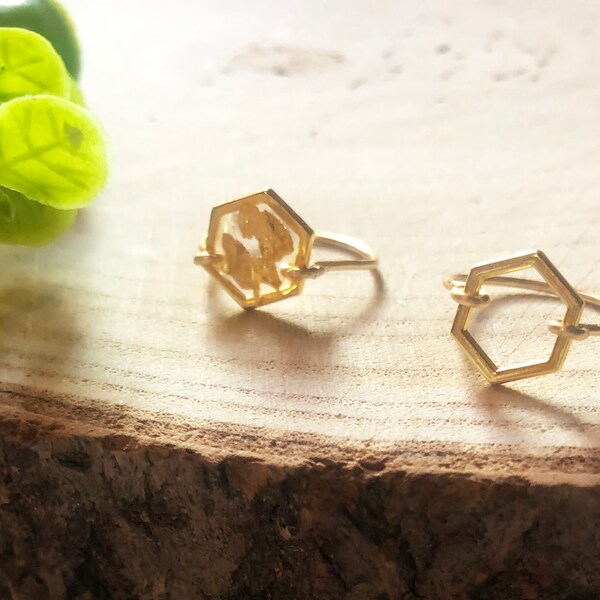 Hexagon Ring - Etsy