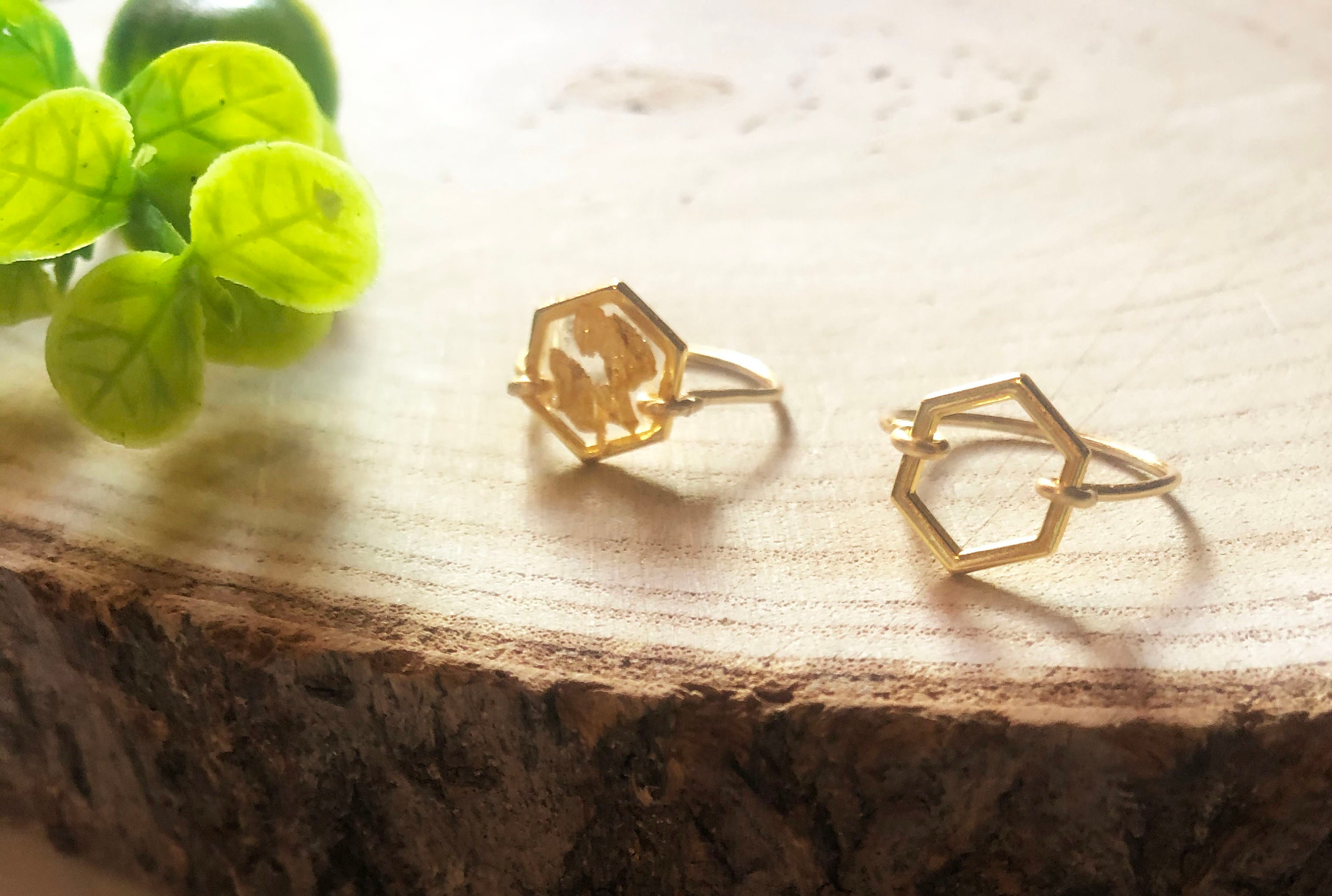 Gold Filled Hexagon Ring - Etsy