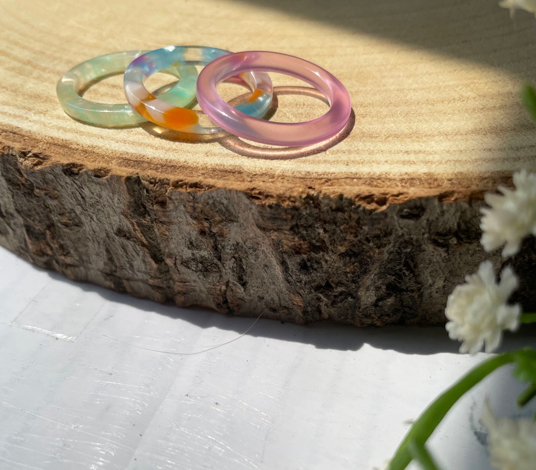 Mini Resin Band Stackable Set - Etsy