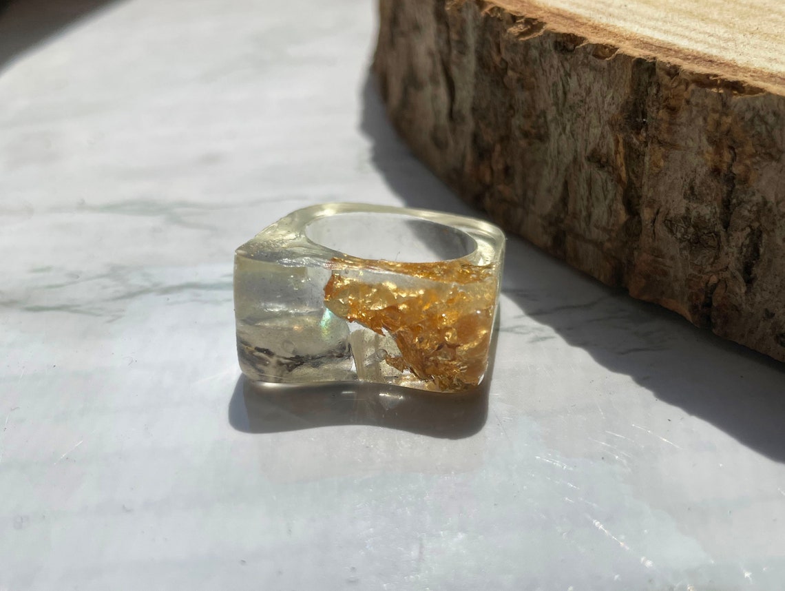 Chunky Resin Ring | Etsy