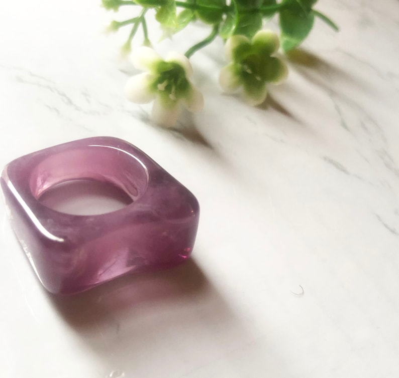Chunky Resin Ring - Etsy