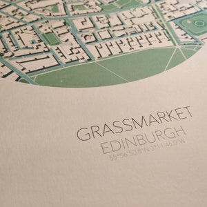 Map of Grassmarket Edinburgh Edinburgh Castle | Etsy