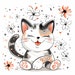 Cat Kitten 5 PNG Printables Digital Art Design Pack, Instant Download ...