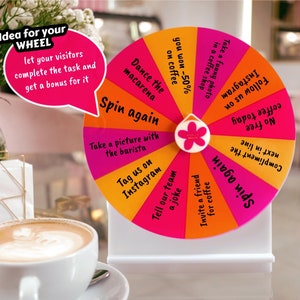 Prize Wheel for Guests, Valentine's Day Activity the Wheel With Tasks ...