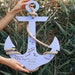 Nautical Beach Wedding Guest Book Alternative, Wooden Anchor Guest Book ...