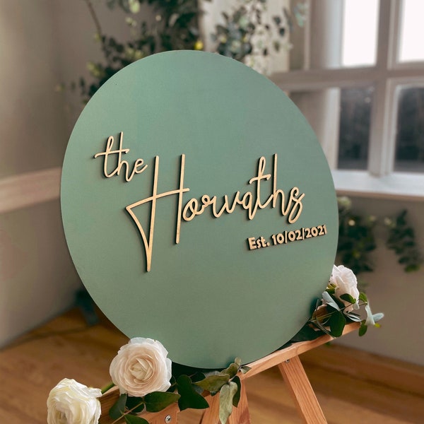 Round Wooden Wedding Signs - Etsy