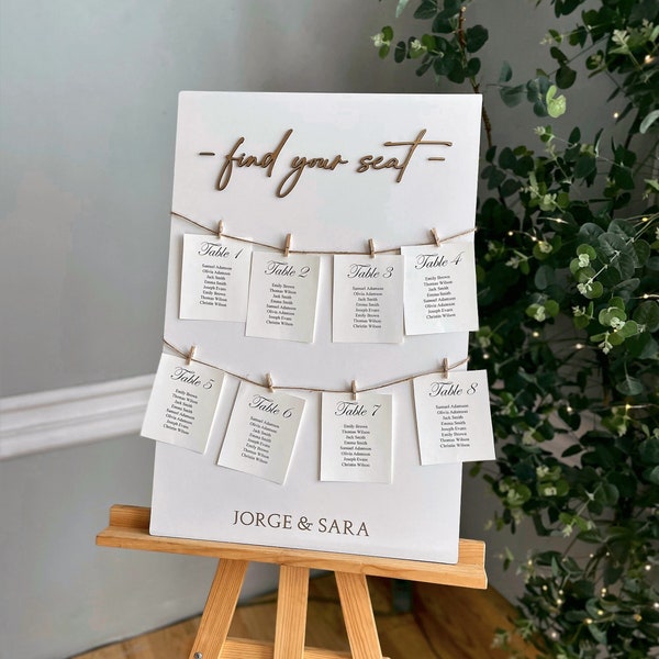 Seating Chart Board Wood - Etsy