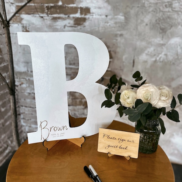 Wooden Guest Book Sign - Etsy