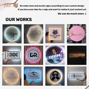 Neon Light up Business Sign, Acrylic Custom Logo Sign, 3D LED Logo ...