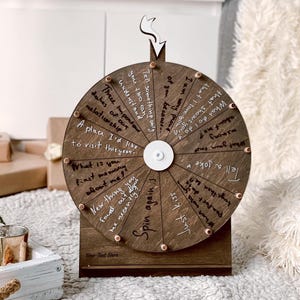 Custom Family Wheel Game, Christmas Dry Erase Spin the Wheel Game ...