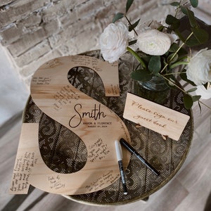 Wedding Wooden Letters, Alternative Guest Book, Custom Family Name Sign ...