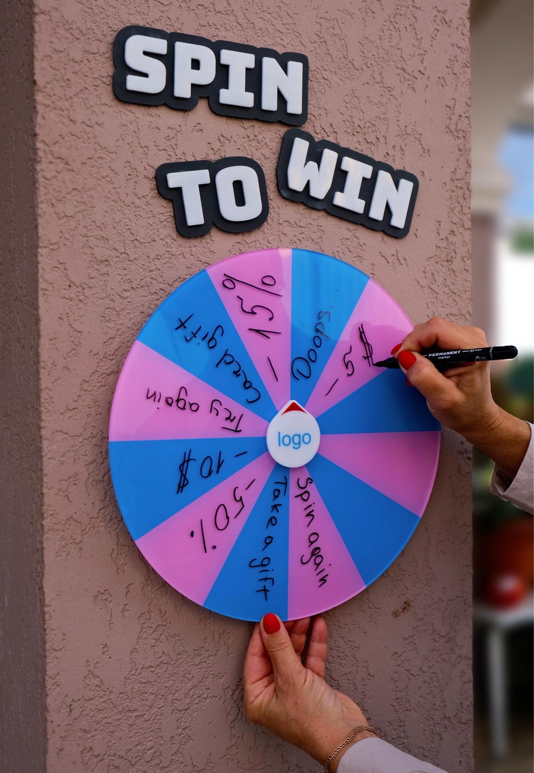 Acrylic Spinning Wheel Game, Wall Wheel Fortune, Dry Erase Prize Sales ...
