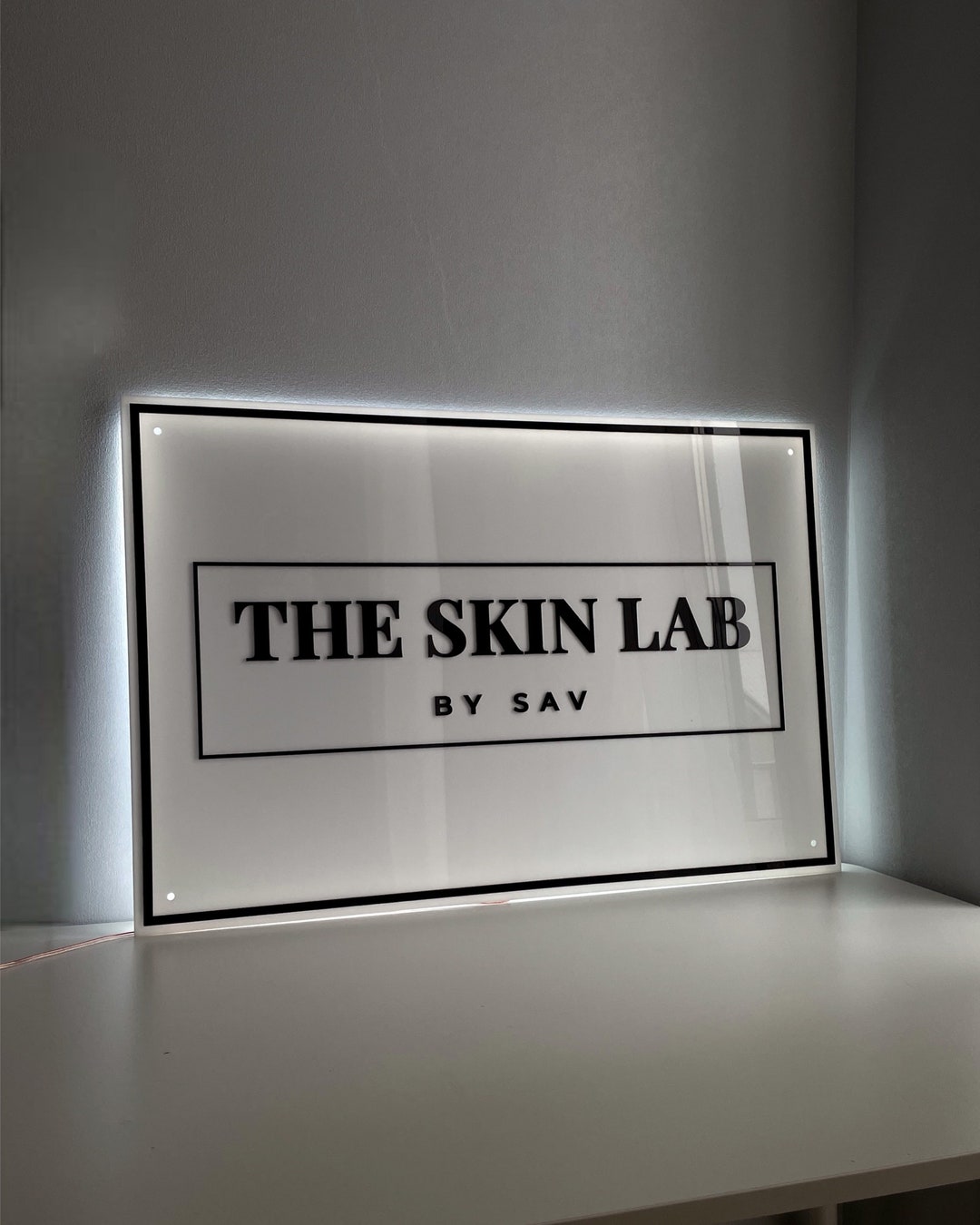 Custom Business Sign, Led Salon Logo Sign, Neon Business Logo ...