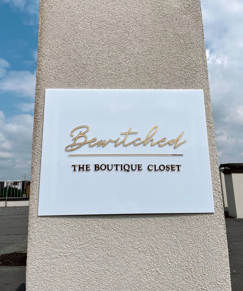 Business Name Sign Custom Business Sign Acrylic Signs - Etsy