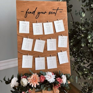 Custom Wedding Seating Chart, Wooden Seating Board, Engagement Seating ...