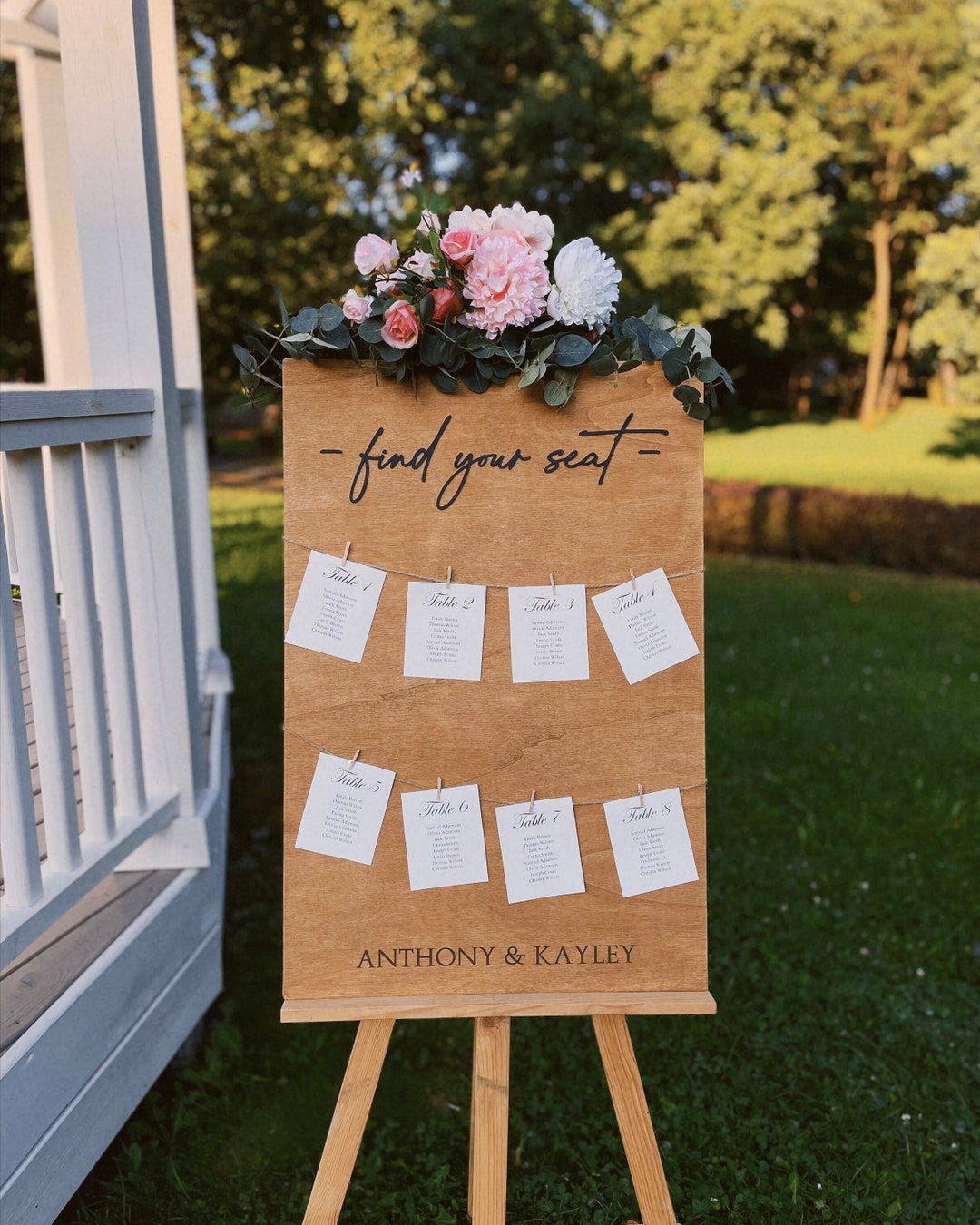 Wedding Seating Chart, Personalized Seating Board, Seating Chart Sign ...