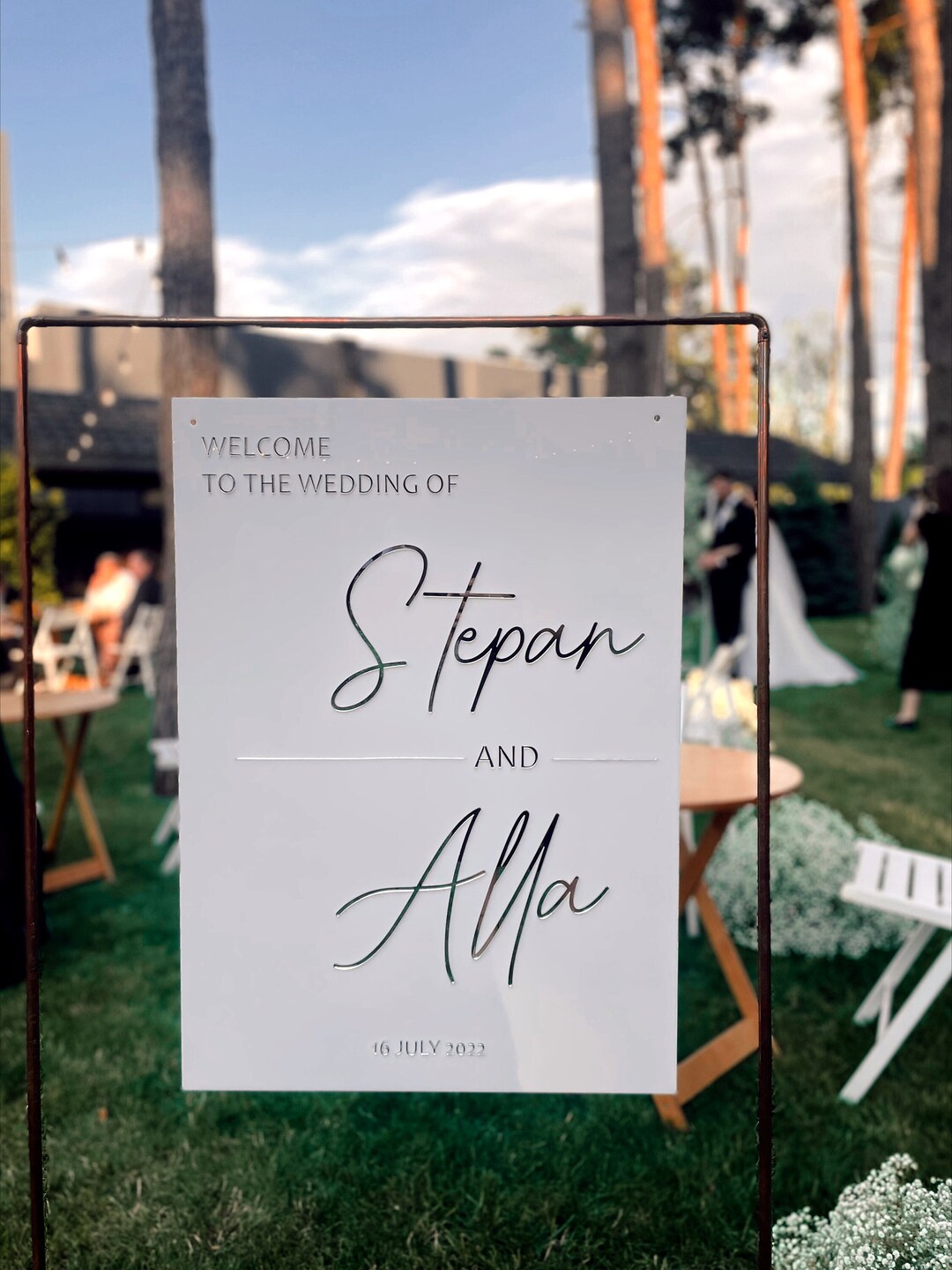 Custom Wedding Sign Acrylic Welcome Reception Sign Engagement ...