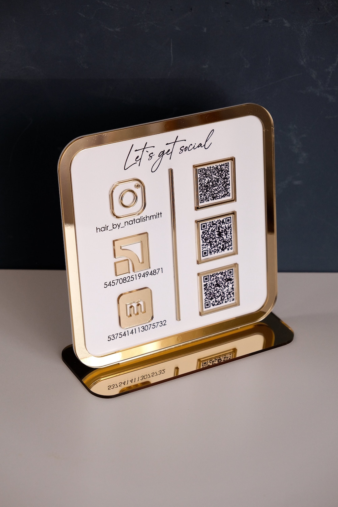 Custom QR Code Sign for Business, Wifi Password QR Code Sign, Social ...