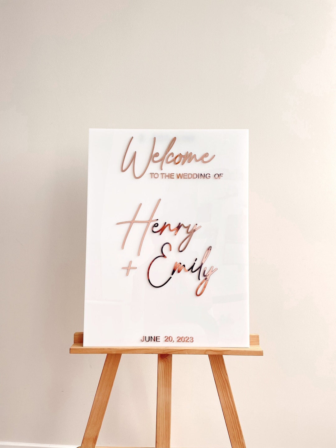 Wedding Acrylic Personalized Sign White Acrylic Welcome Sign - Etsy