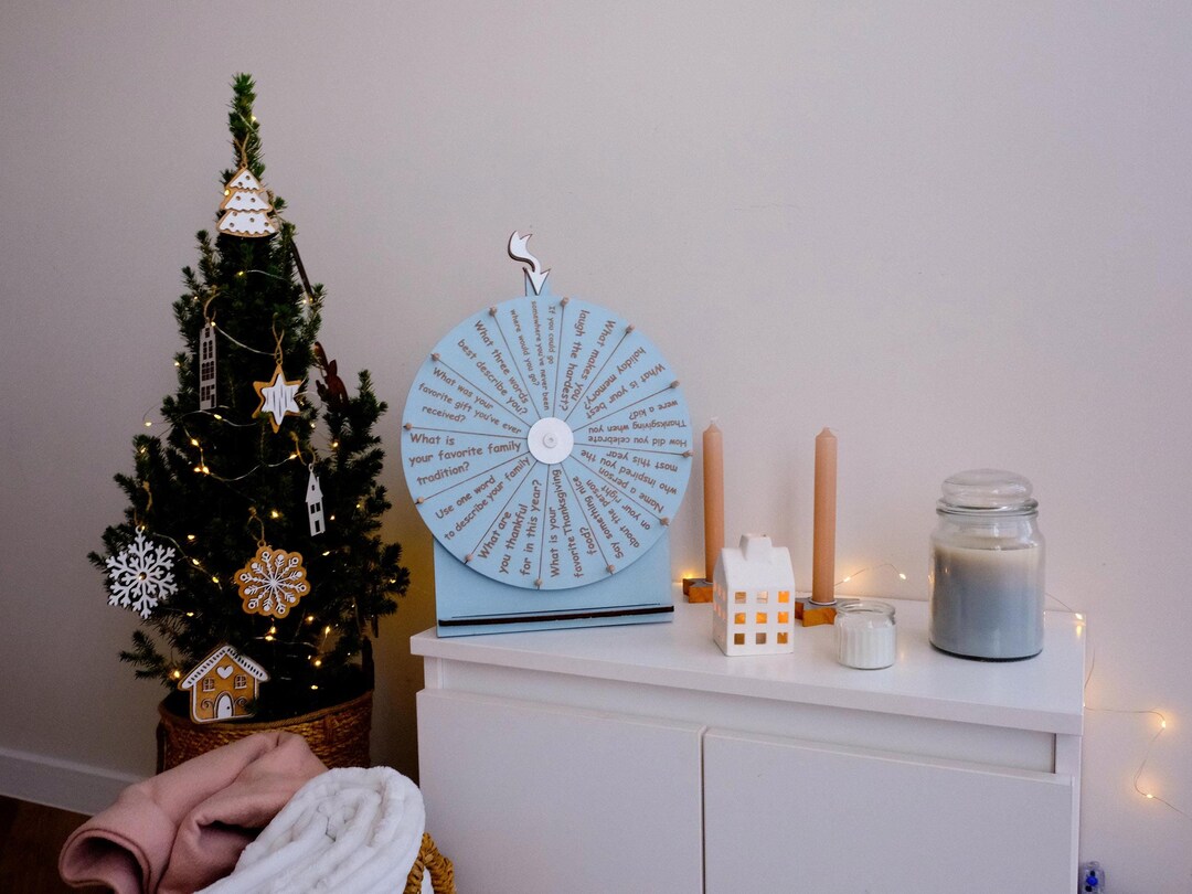 Custom Family Wheel Game, Christmas Dry Erase Spin the Wheel Game ...