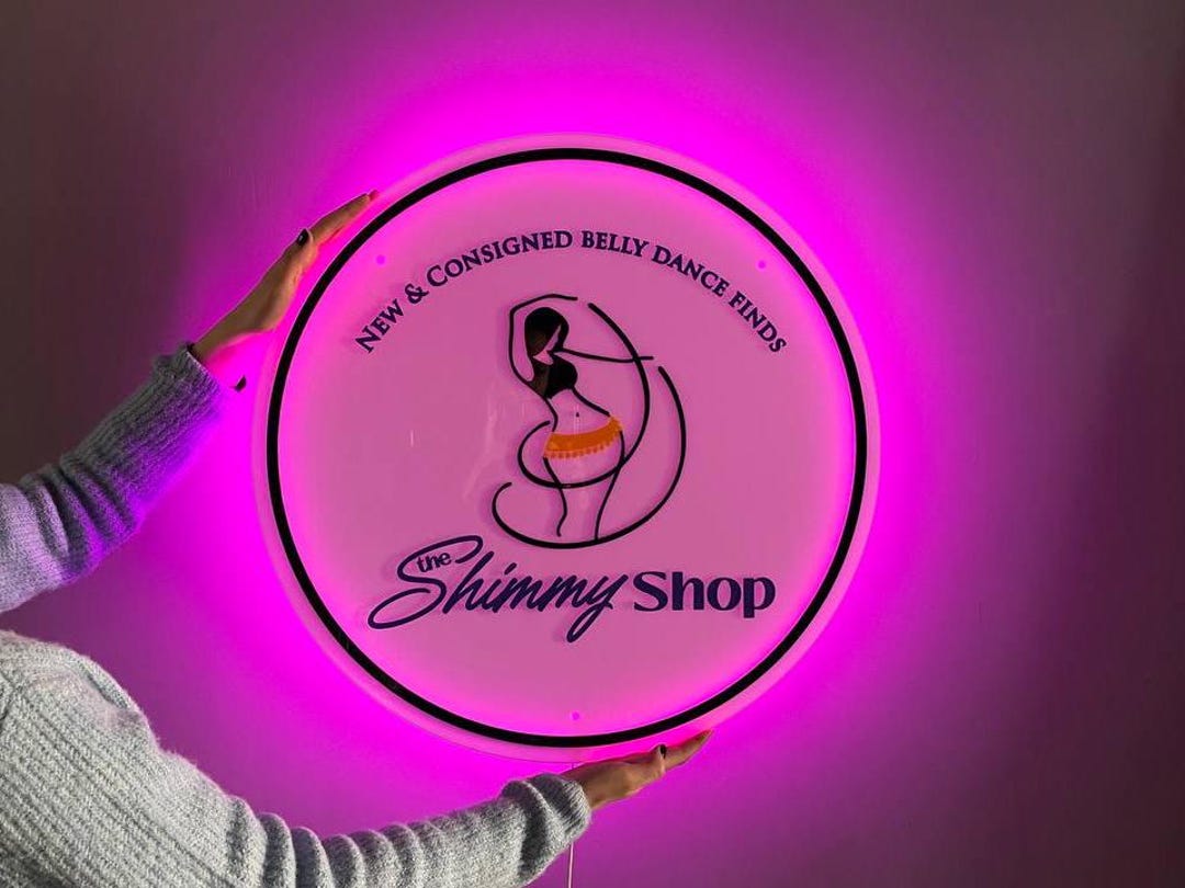 Neon Light up Logo Sign, Acrylic Custom Business Sign, Backlit Salon ...