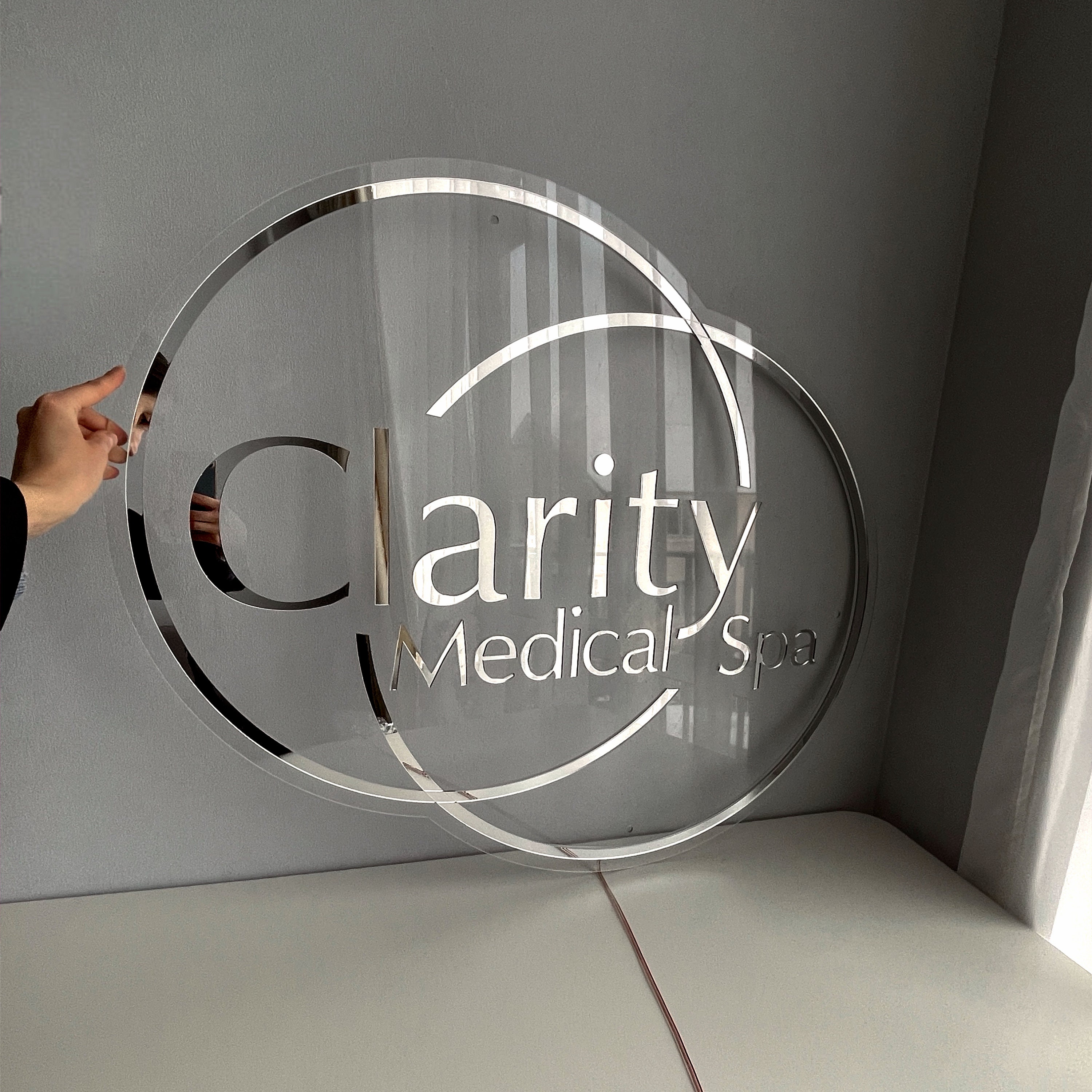 Custom Business Logo Sign, Blush Wall Decor, 3D Acrylic Sign, Office ...