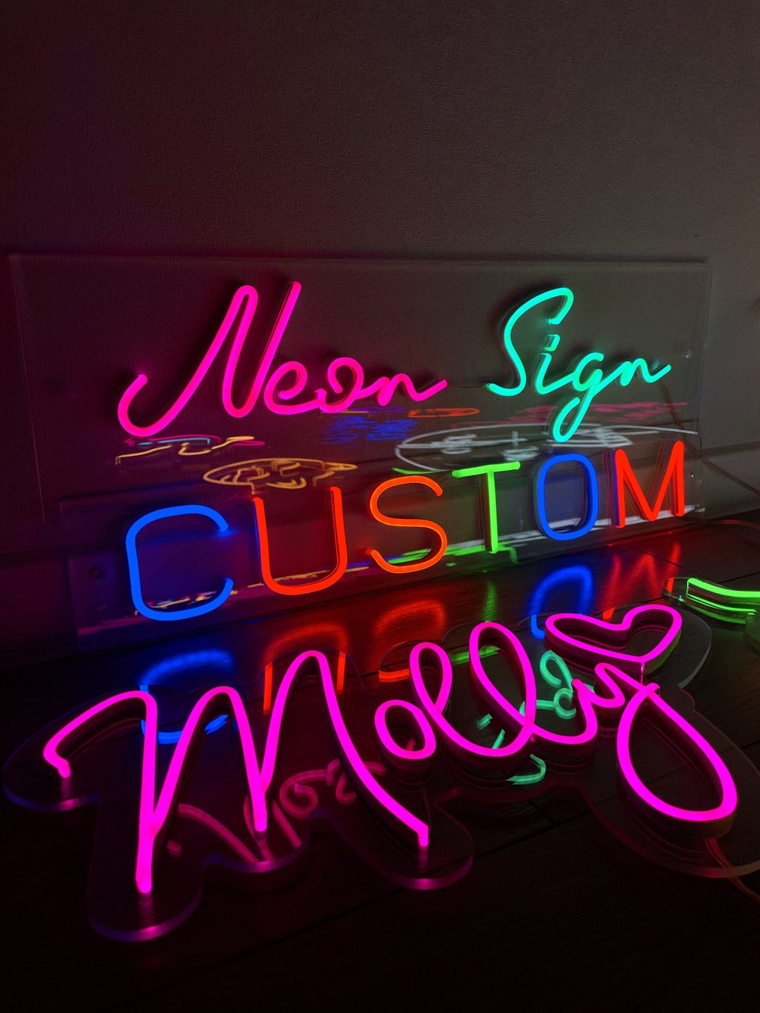 Custom Led Neon Sign Logo & Decor Wedding Name Neon Sign LED Neon Light ...