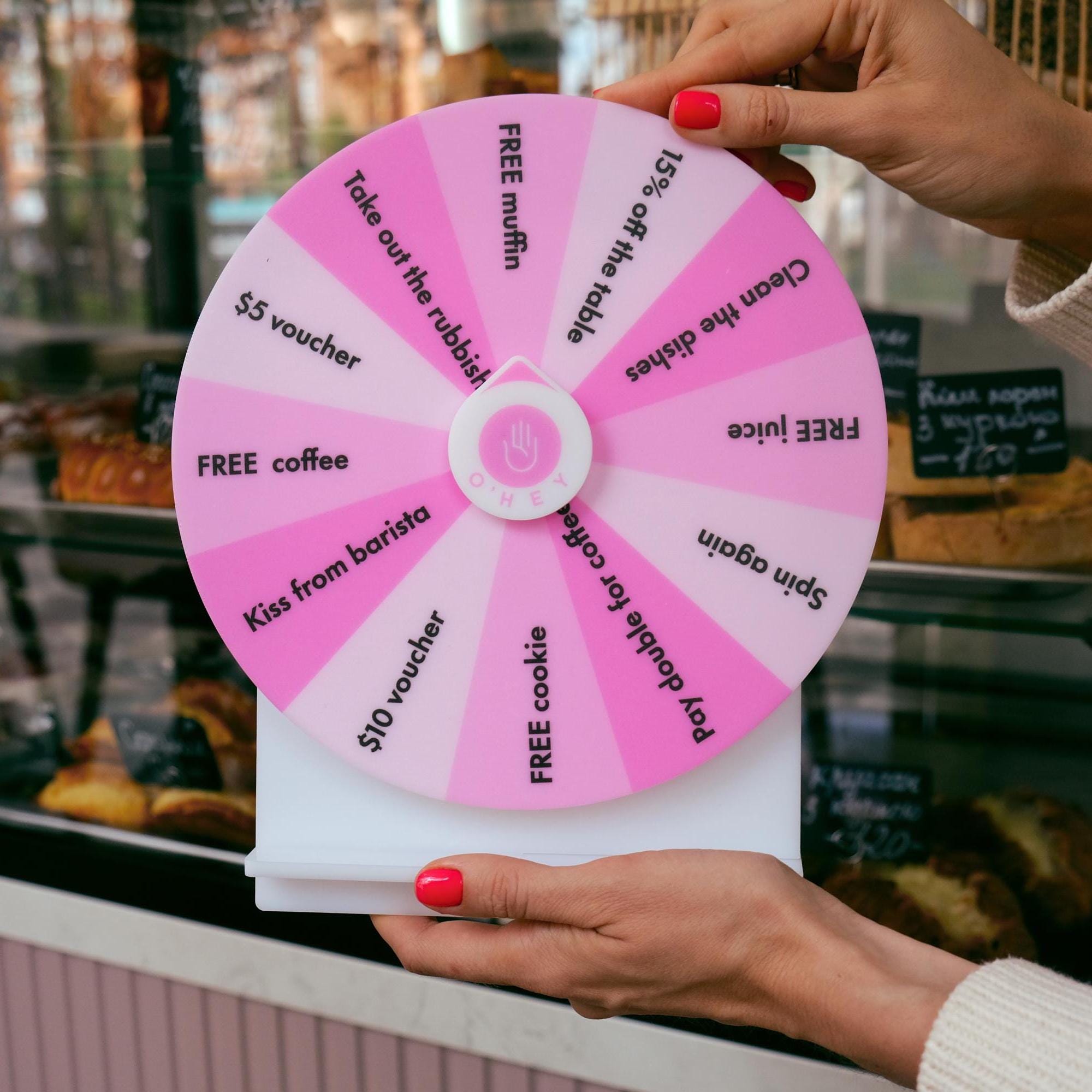 Custom Spin Wheel Game, Business Prize Game Wheel for Guests Customers ...