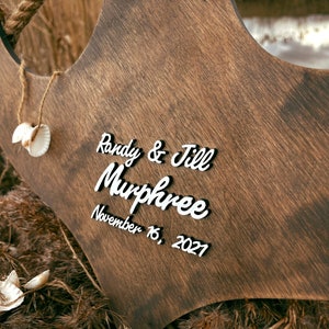 Nautical Beach Wedding Guest Book Alternative, Wooden Anchor Guest Book ...