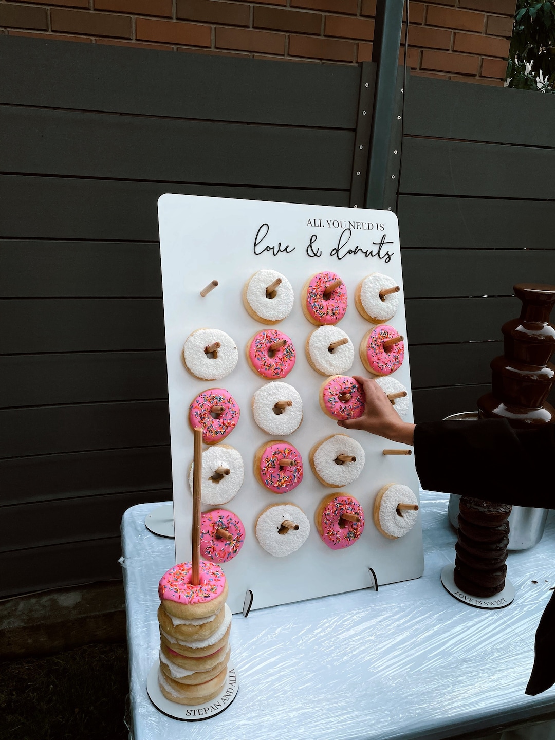 Custom Donut Wall Wedding, Wooden Donut Board, Party Donut Display ...