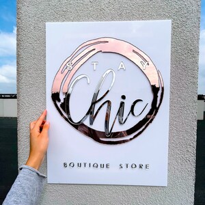 Business Name Sign Custom Business Sign Acrylic Signs - Etsy