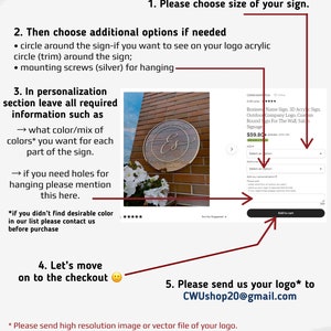 Round Acrylic Logo Sign, Custom Signage for Business, Round Company ...