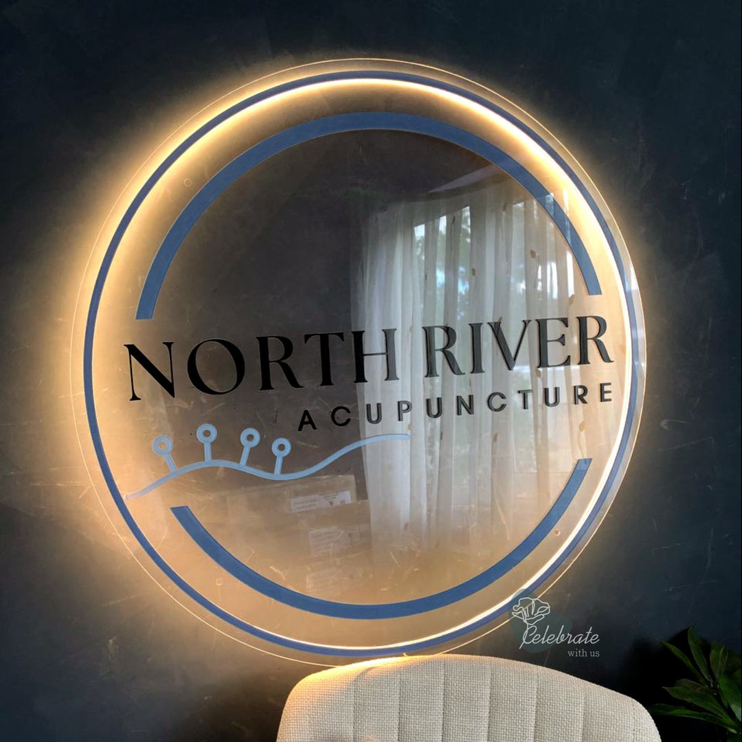 Business Logo Sign, Outdoor Custom Sign, Salon Wall Decor, Clinic Neon ...