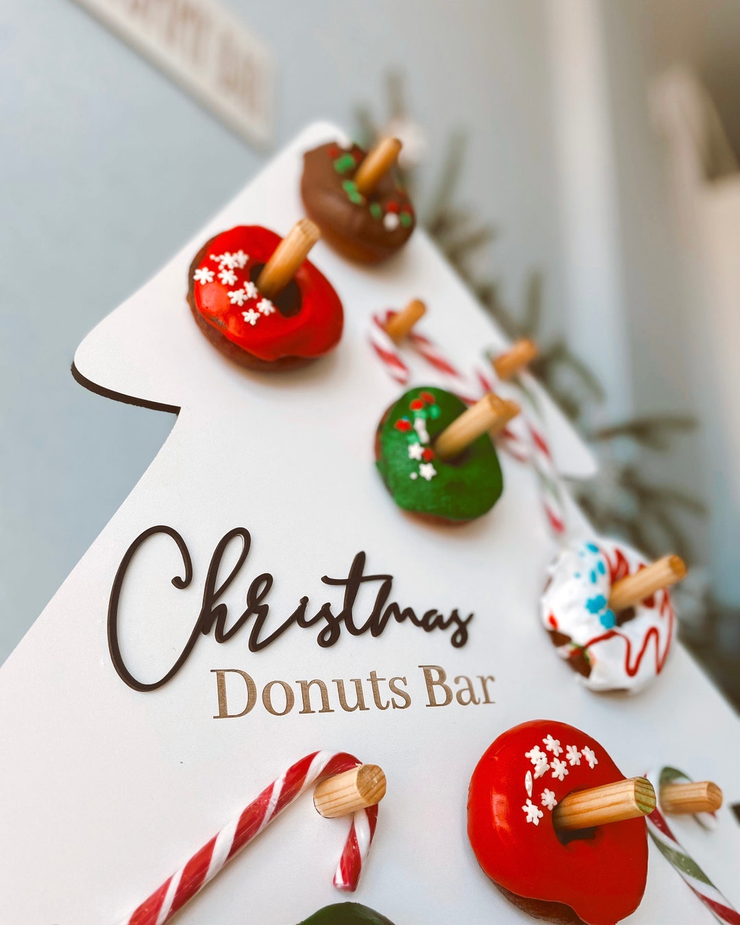 Wooden Donut Wall Candy Donut Christmas Tree Birthday Party - Etsy