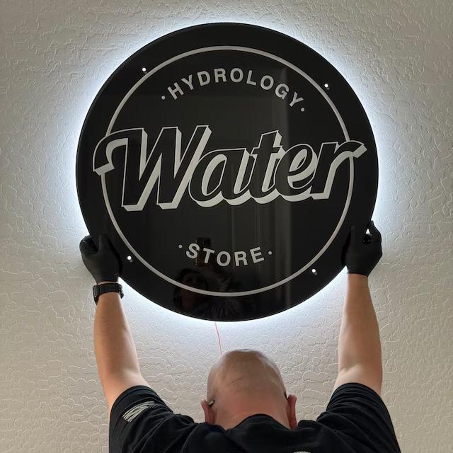 Custom Acrylic Logo Sign With Backlit, Business Wall Logo, Beauty Salon ...