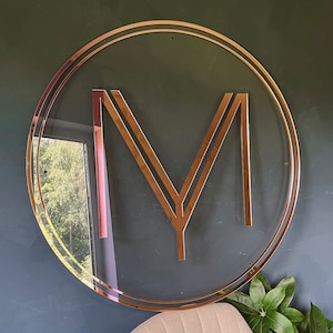 Round Acrylic Logo Sign Custom Signage for Business Round Company Logo ...