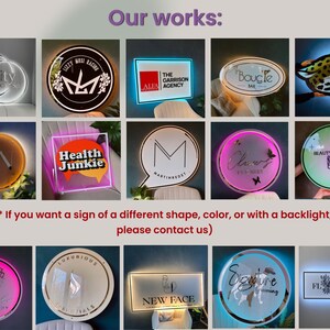 Neon Light up Business Sign, Acrylic Custom Logo Sign, 3D LED Logo ...