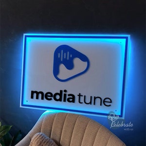 Custom Business Sign, Led Salon Logo Sign, Neon Business Logo ...