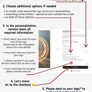 Custom Led Sign Logo Round Logo Sign for Business Beauty - Etsy