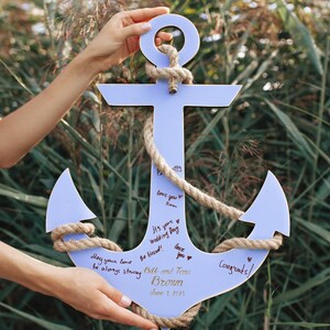 Seaside Guest Book Alternative, Beach Wedding Decor, Personalized ...