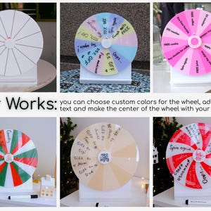 Wheel of Fortune Acrylic, Prize Wheel for Guests, Custom Business Spin ...